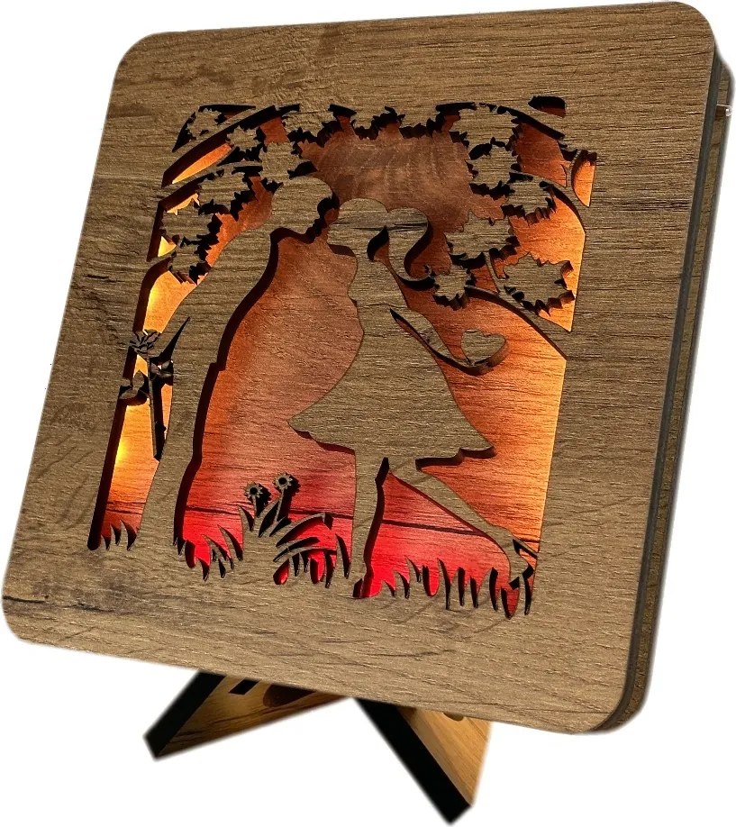 "Rande" lampa 19x19 cm provedení povrchu: jedle