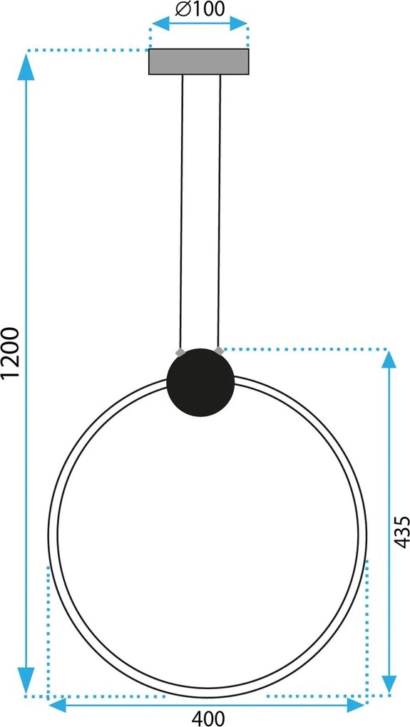 Toolight Toolight, LED stropní svítidlo 40cm 17W 4000K APP1396-CP, zlatá lesklá, OSW-00954