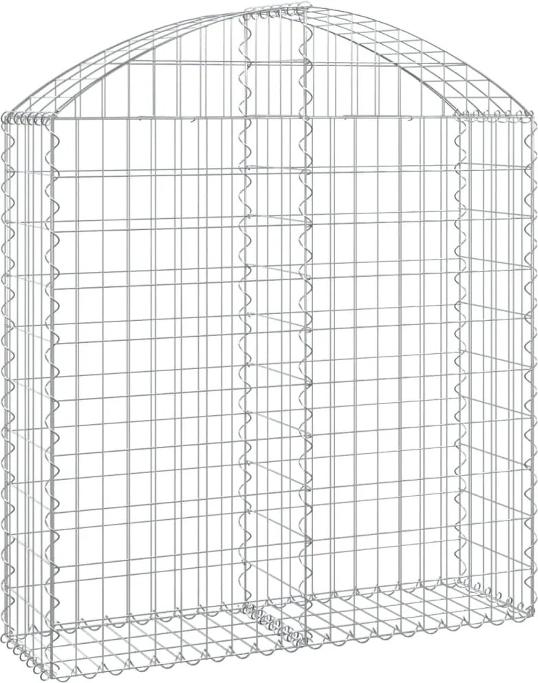 Klenutý gabionový koš 100 x 30 x 100/120 cm pozinkované železo 153425