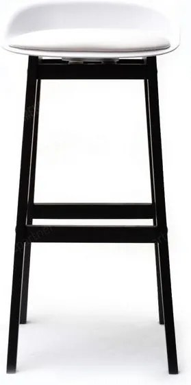 design4life Barová židle LOMELO - LIRO Bílá/černý buk