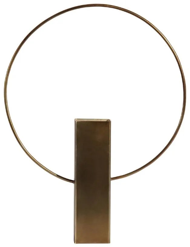 Hoorns Mosazná kovová váza Greer 40 cm