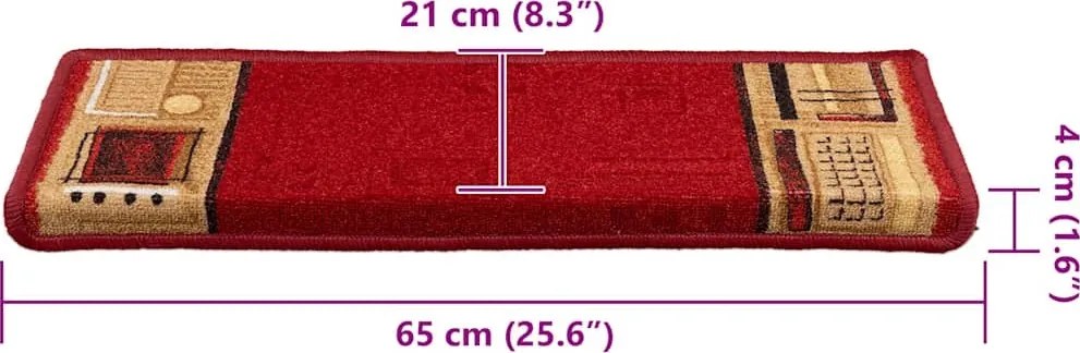 vidaXL Nášlapy na schody samolepicí 5 ks 65x21x4 cm [149842] Barva: Černá a šedá