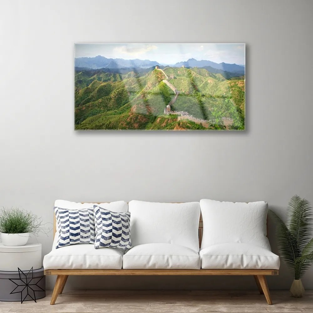 akrylový obraz Velká Zeď Hora Krajina 100x50 cm