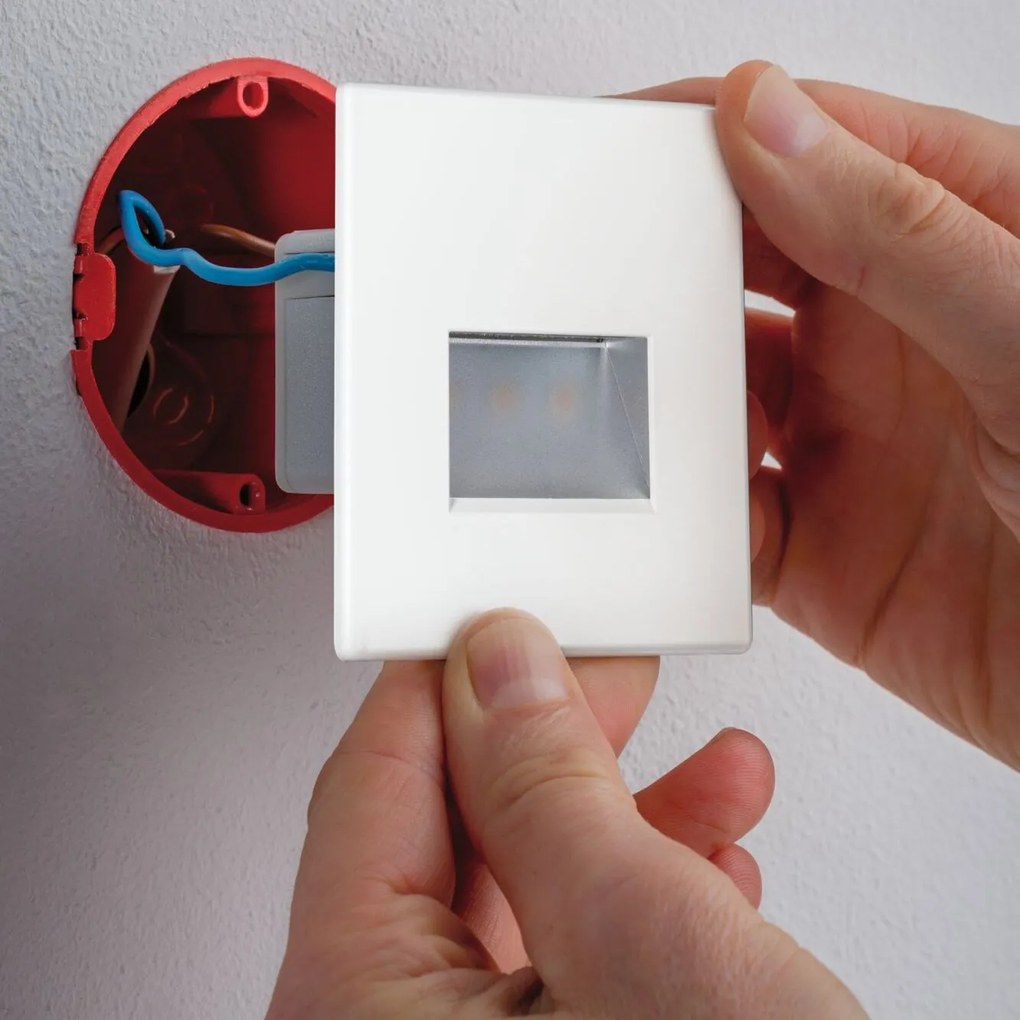 Paulmann 93093 Edge Quadro, svítidlo do stěny, 1x1,1W LED 2700K, matná bílá, 8x8cm
