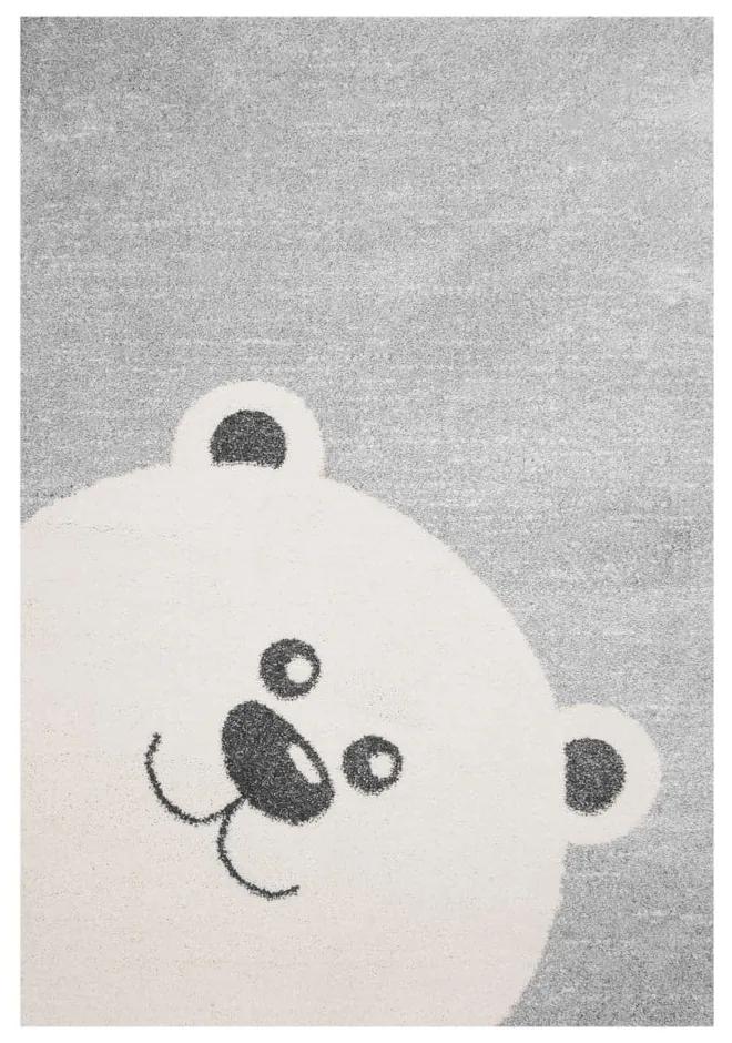 Dětský šedý koberec Zala Living Bear, 120 x 170 cm