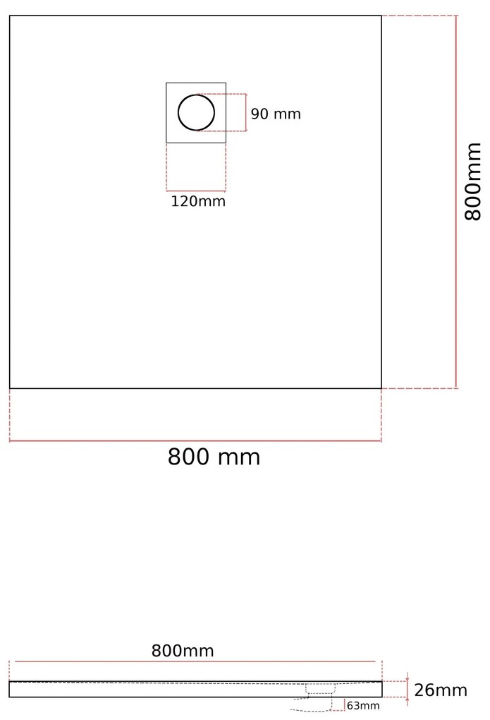 Gamma Erga Oldaf, SMC čtvercová sprchová vanička 80 x 80 cm, šedá matná, ERG-GMA-OL-8080G