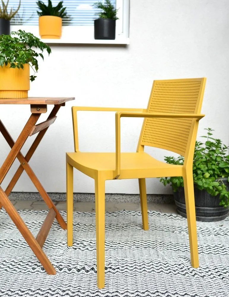 Rojaplast Křeslo GRID ARMCHAIR - hořčicově žlutá