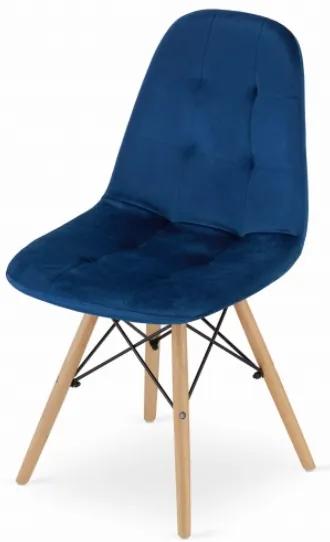 Sametová židle ANKARA modrá