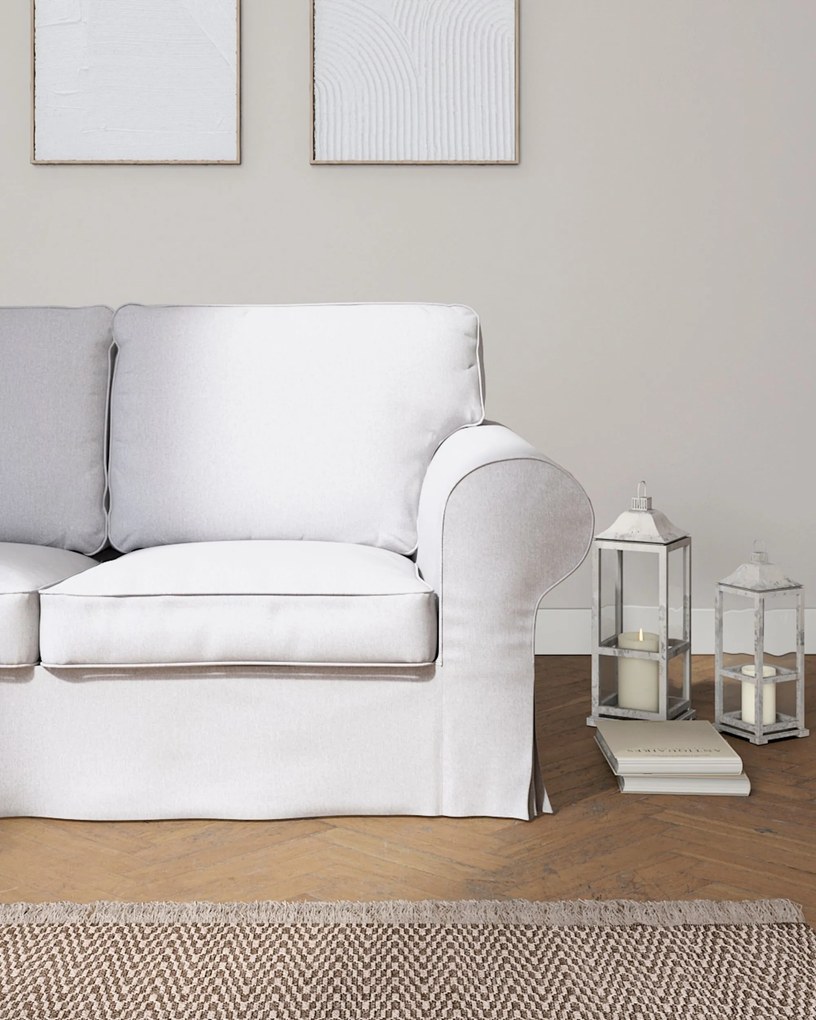 Potah na pohovku IKEA Ektorp 2-místná rozkládací NOVÝ MODEL 2012 barva šedá látka pletený vzor