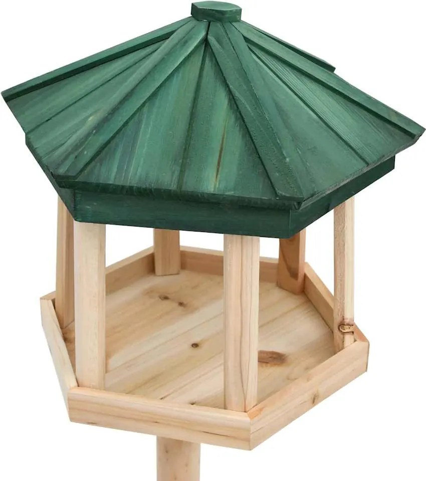Stojanové krmítko pro ptáky masivní jedle 33 x 110 cm 314817