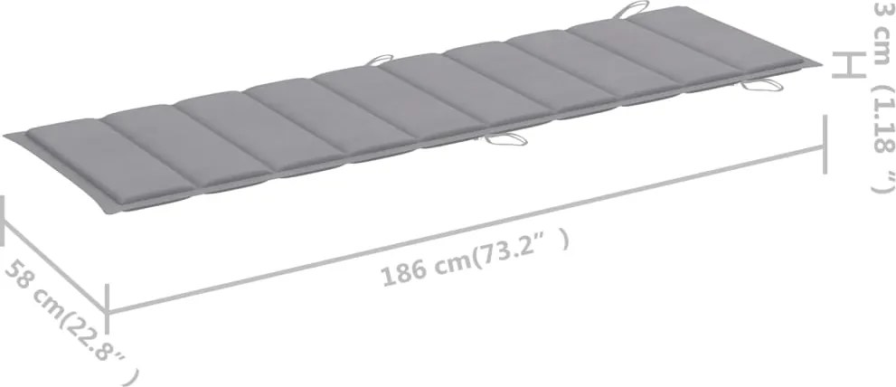 vidaXL Marketos Houpací zahradní lehátko s poduškou masivní teak