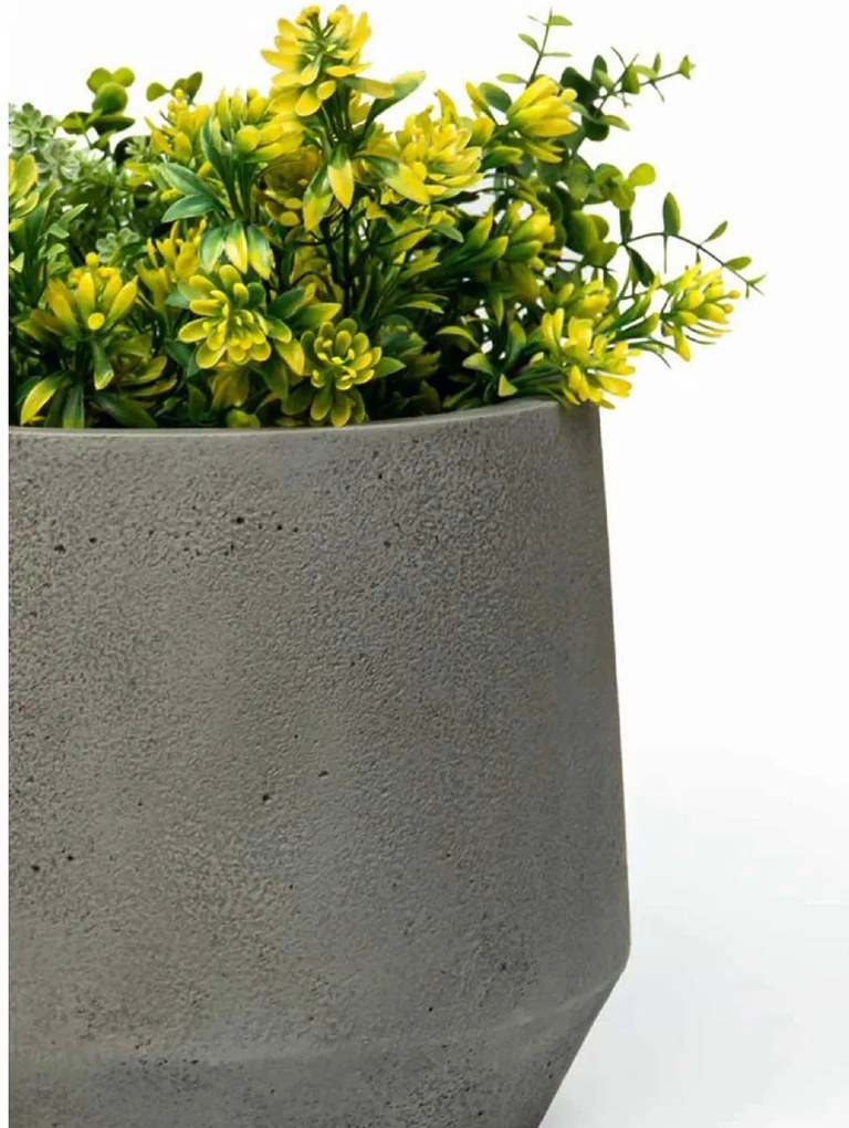 Designový květináč NEXORA, sklolaminát, 31x28 cm, šedý