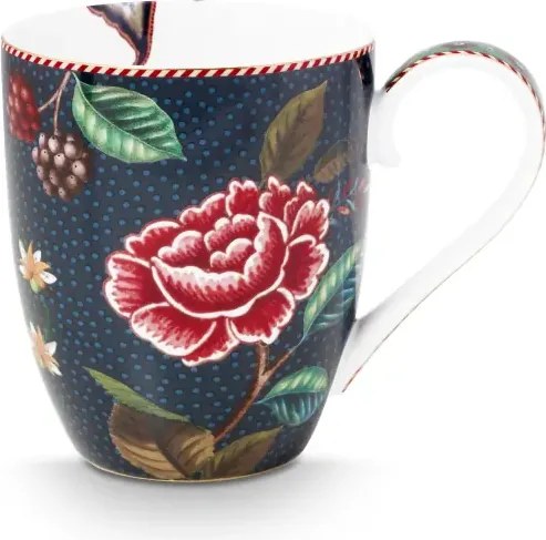 Pip Studio Berry Blues hrnek XL 440ml, modrý (Velký porcelánový hrnek)