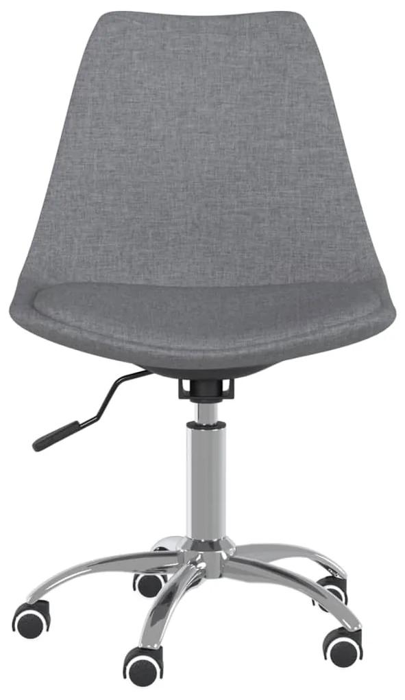 Otočné jídelní židle 6 ks světle šedé textil,  3085390