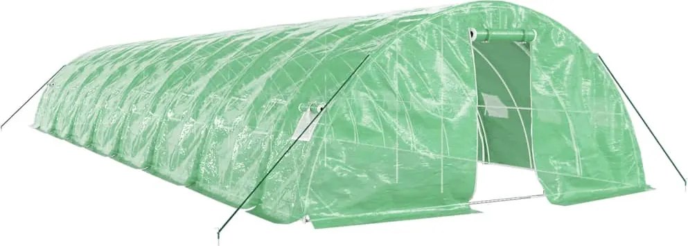 Skleník s ocelovým rámem zelený 80 m² 16 x 5 x 2,3 m 3188089