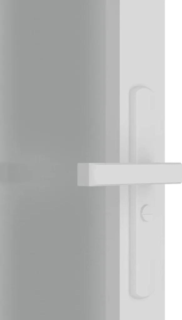 vidaXL Interiérové dveře 93 x 201,5 cm bílé ESG sklo a hliník [350582] Barva: Bílá a tmavě průhledná