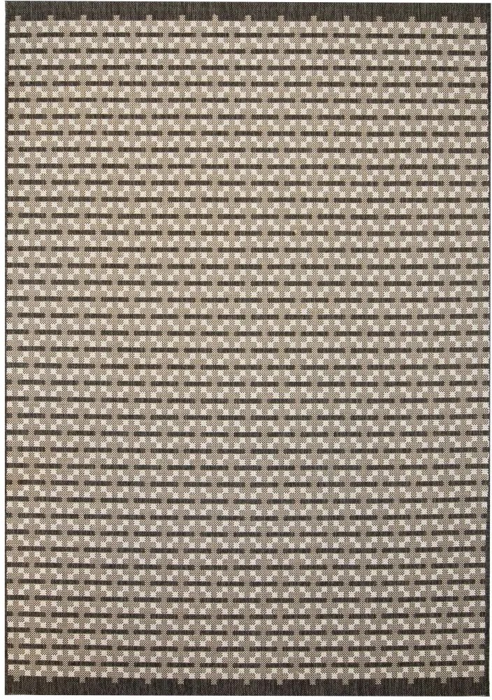 133099 vidaXL Venkovní/vnitřní kusový koberec, sisal, 140x200cm vzor kostka
