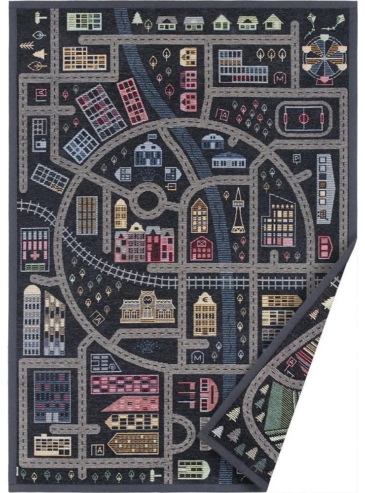Černý oboustranný dětský koberec Narma Ülejõe, 140 x 200 cm Biano.cz