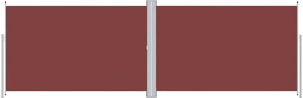 Zatahovací boční markýza hnědá 200 x 600 cm 318009