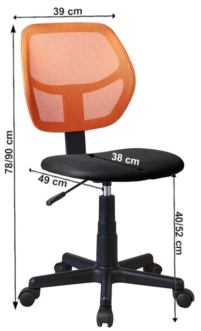 Kancelářská židle MESH Tempo Kondela Oranžová