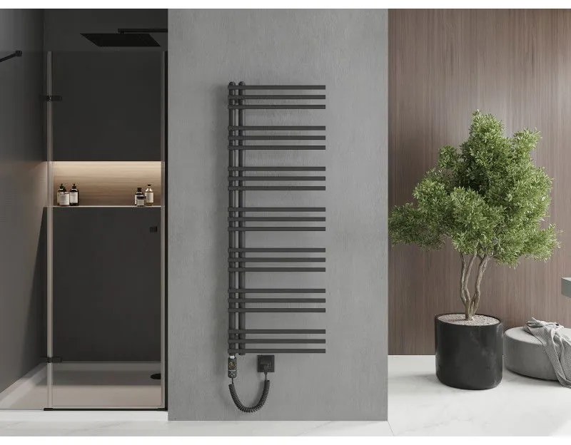 Mexen Neptun, elektrické topné těleso 1400 x 500 mm, 600 W, antracitová, W101-1400-500-2600-66