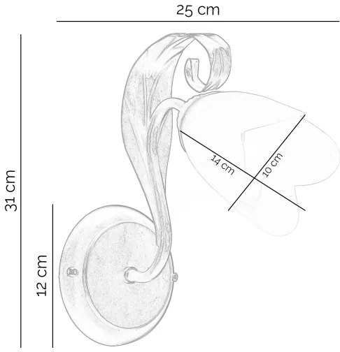 ONLI - Nástěnné svítidlo SONIA 1xE14/6W/230V bronzová