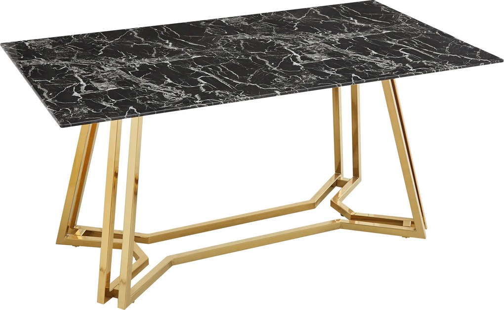 XXXLutz JÍDELNÍ STŮL, černá, barvy zlata, 160/90/76 cm MID.YOU - Jídelní stoly - 001769019502