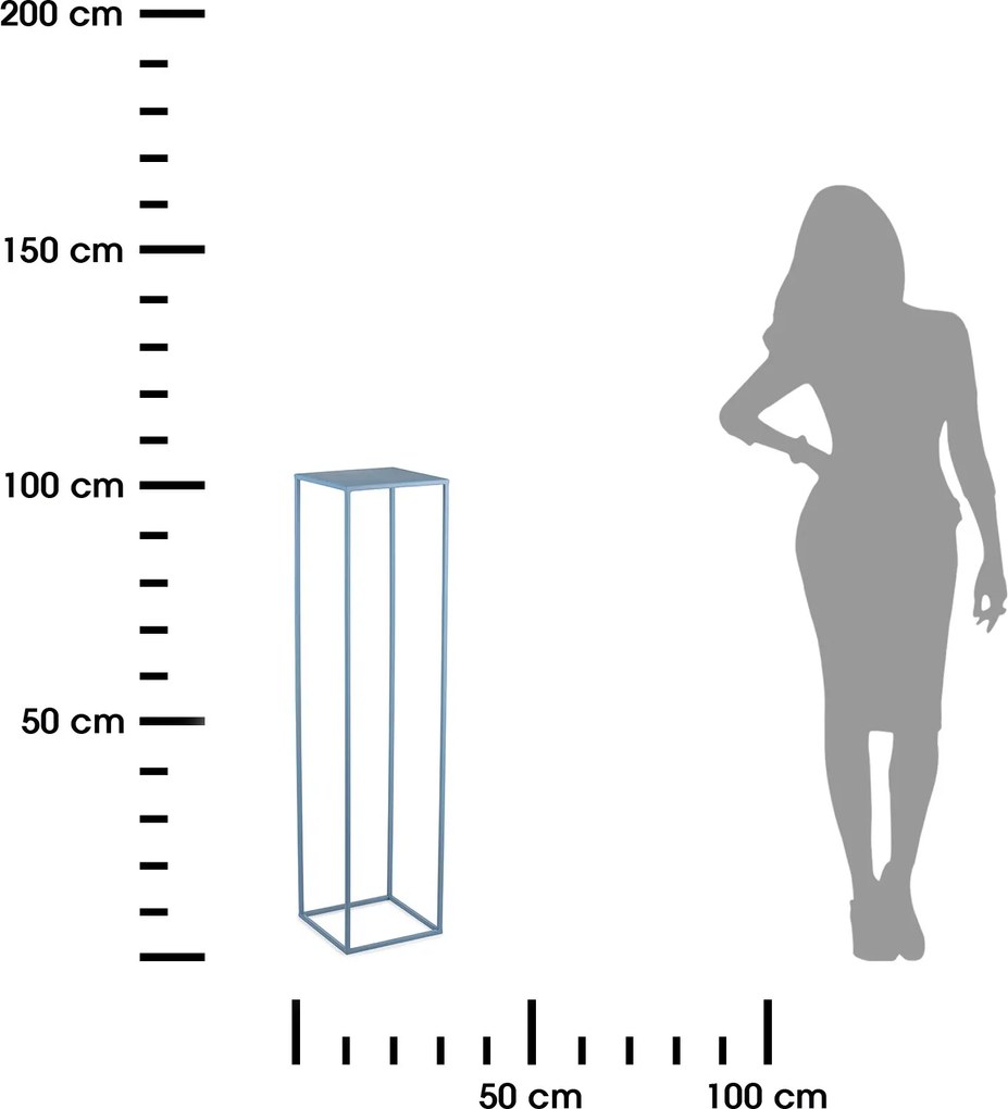 STOJAN NA KVĚTINÁČ SIMPLE 100X24X24 CM MODRÁ