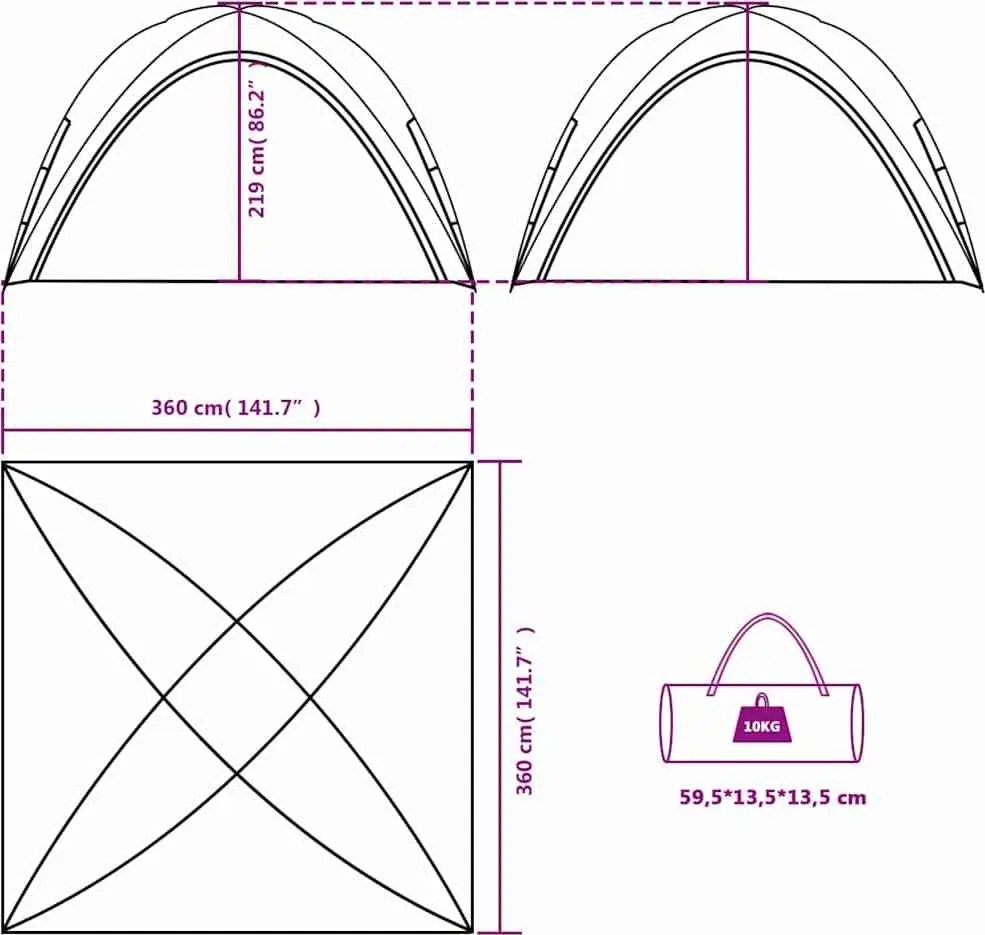 vidaXL Party stan nepromokavý [94373] Barva: Bílá