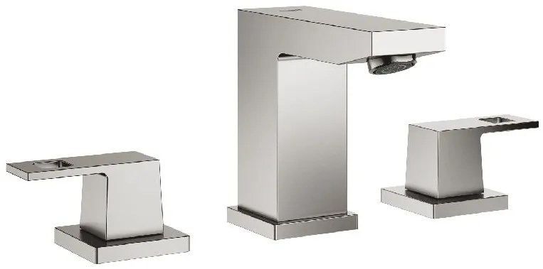 Grohe Eurocube - Umyvadlová baterie s výpustí, 3-otvorová instalace, supersteel 20351DC0