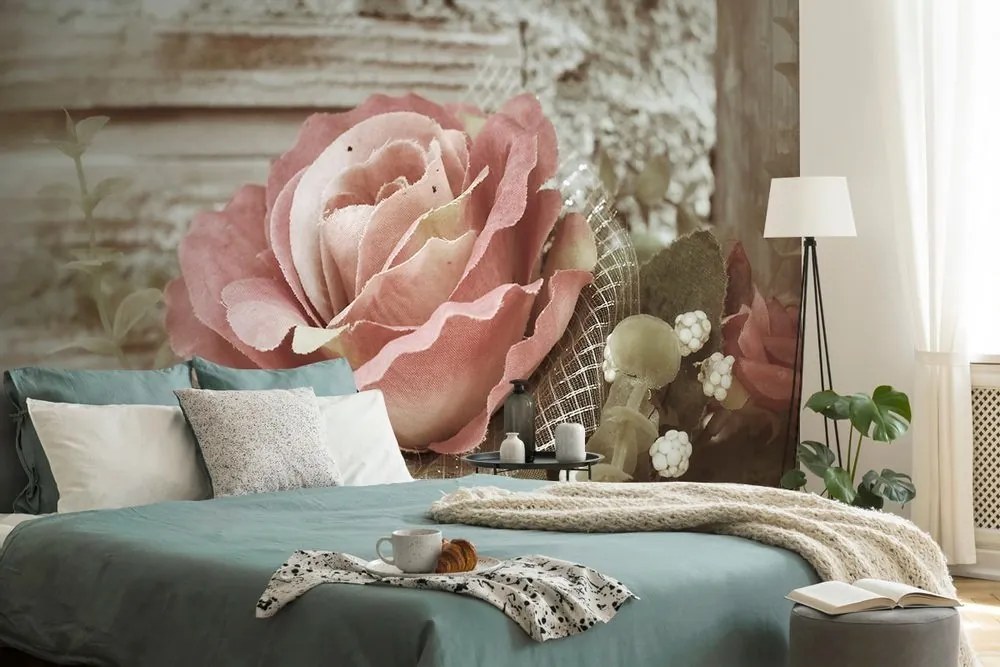 Samolepící fototapeta elegantní vintage růže - 150x100 cm