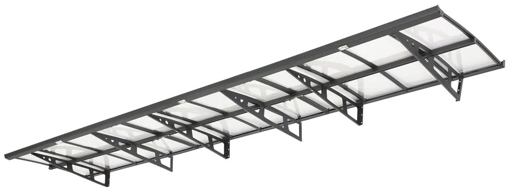 Dveřní stříška Kassel 100 x 450 cm CoverTech antracitová