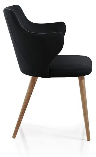 Max Home Židle s područkami Maddy vzorník tkaniny: crystal 19, nohy: kovové kónické NERO OPACO