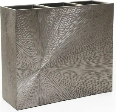 Květináč ELEMENTO, sklolaminát, šířka 88 cm, stříbrný