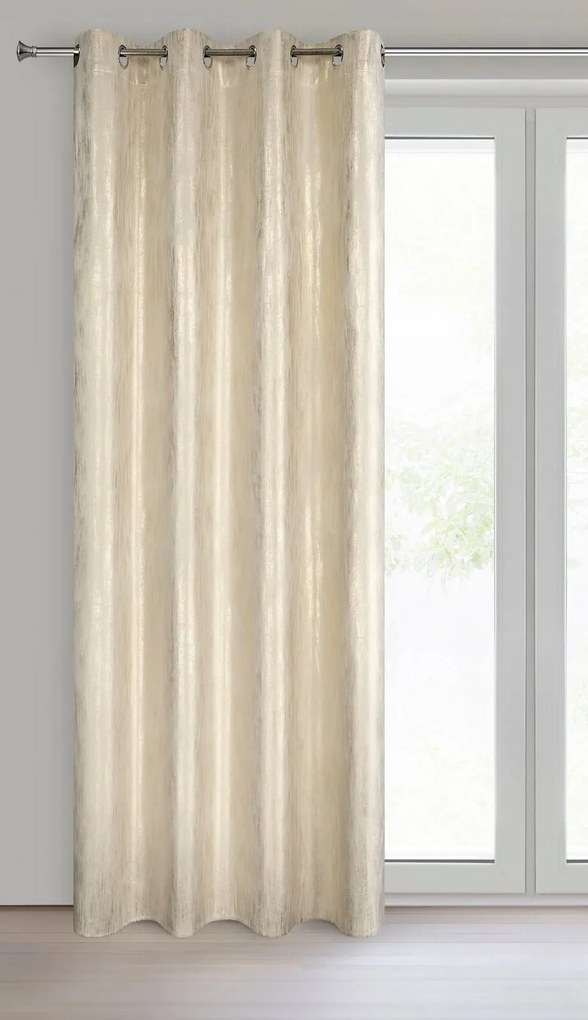 ZATEMŇOVACÍ ZÁVĚS NA KROUŽCÍCH EMILA 140X250 CM VZOROVANÁ