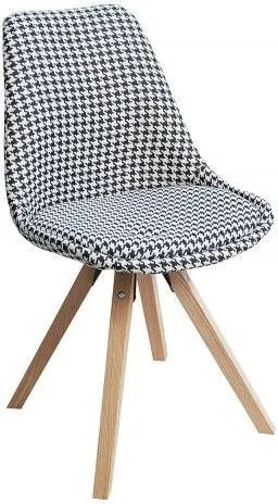 Deflee židle SCANDINAVIA COCO ZDL36506strukturovaná látka, masivní dřevo  50 cm x 85 cm x 60 cm