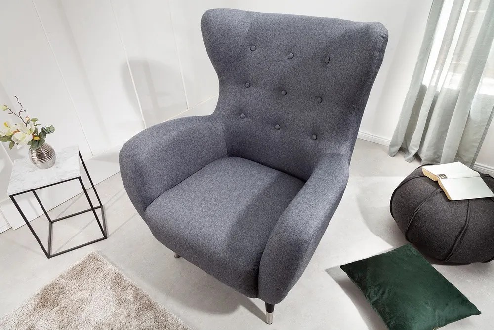 Designové křeslo Danail antracitové