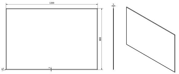 Sapho - Zrcadlo ACCORD 120x80 cm