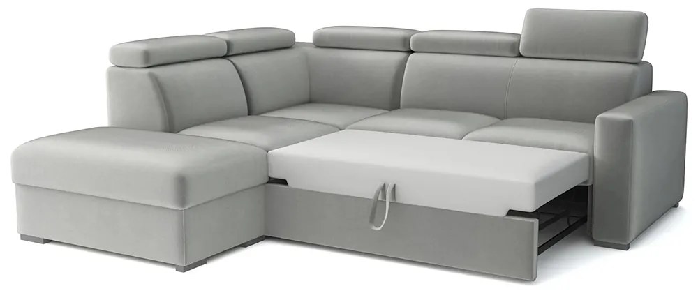Sedací souprava PEDRO L | 230x250 cm | rozkládací + 2x úložný prostor | polohovatelné záhlavníky | VÝBĚR TKANIN