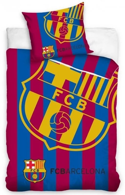 Carbotex · Fotbalové ložní povlečení FC BARCELONA - BARCA - 100% bavlna - 70x90 cm + 140x200 cm