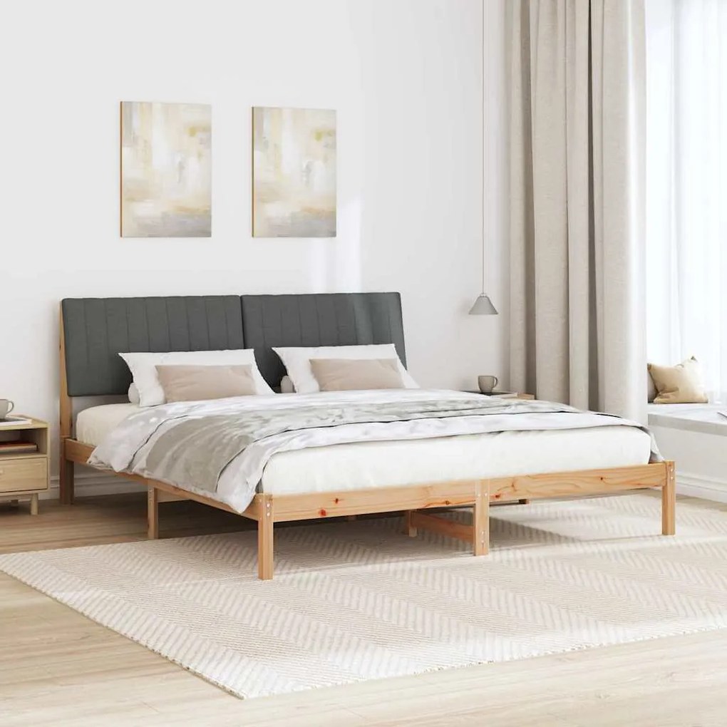 Rám postele s čelo Hnědá 180 x 200 cm Masivní borové dřevo 3394404