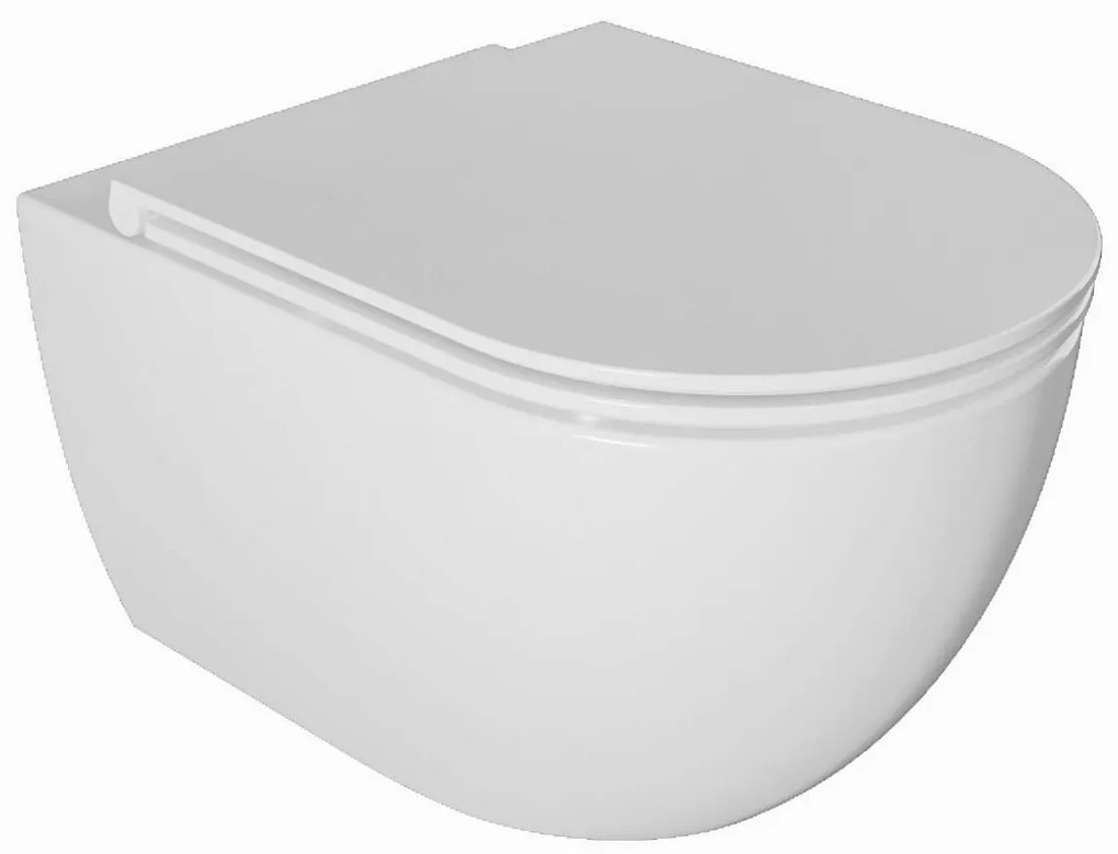 kielle Oudee - Závěsné WC se sedátkem SoftClose, Rimless, bílá 30102001