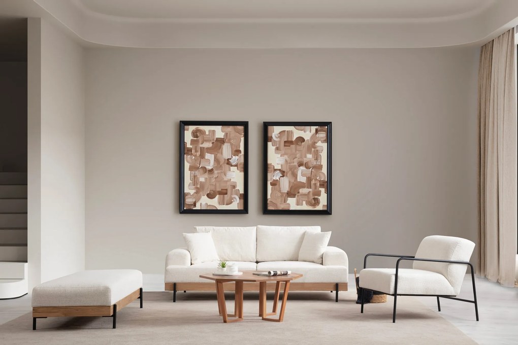 Hanah Home Třímístná pohovka ETI dub bílá 220 cm