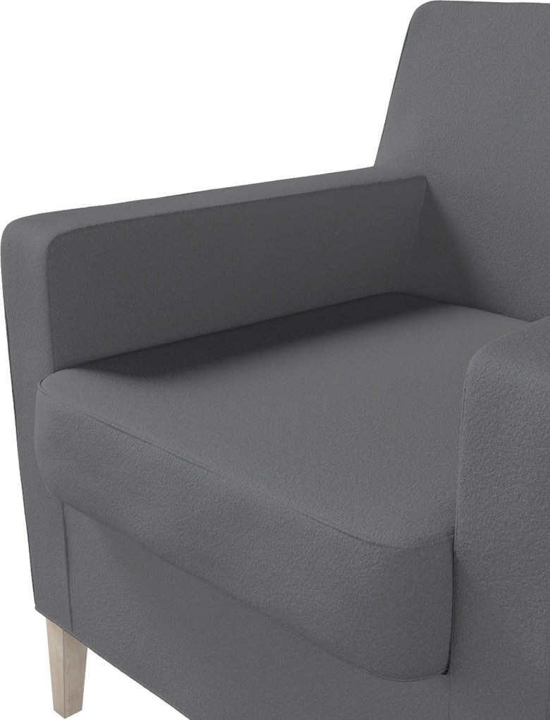 Potah na křeslo IKEA Karlstad barva šedá látka pletený vzor
