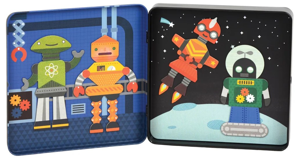 Petit Collage Magnetická hra Roboti