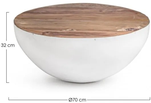 BIZZOTTO Konferenční stolek LANCASTER světlý 70cm 0745850