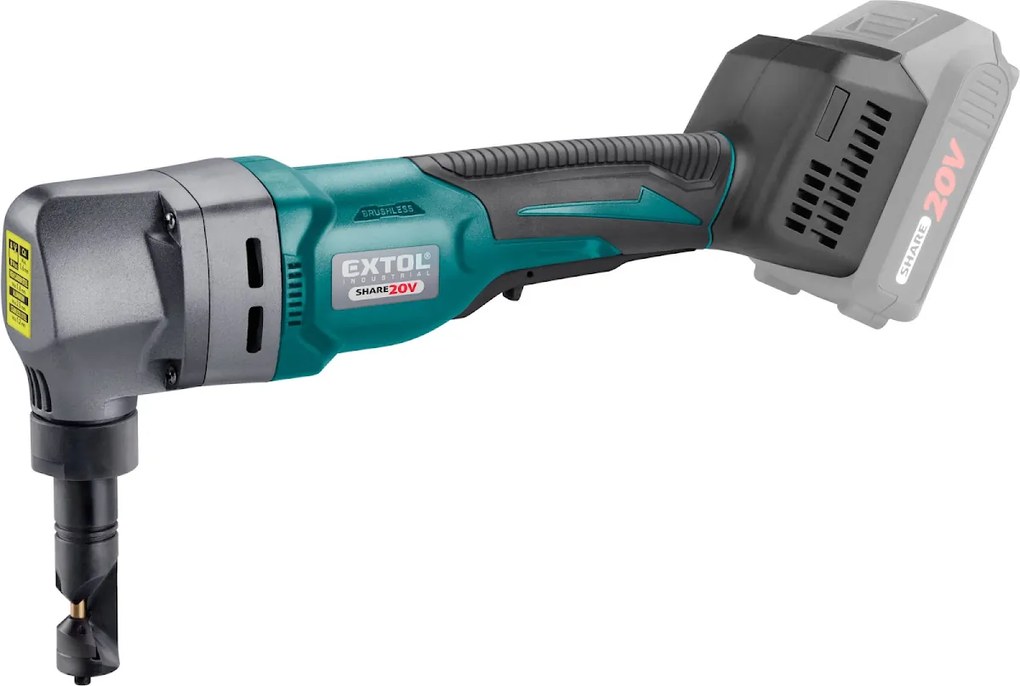 Nůžky na plech, prostřihovačky aku SHARE20V, BRUSHLESS, bez baterie a nabíječky, EXTOL PREMIUM 8791831