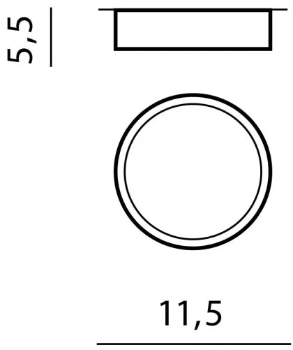 LED stropní svítidlo Monza R 12 3000K bílé