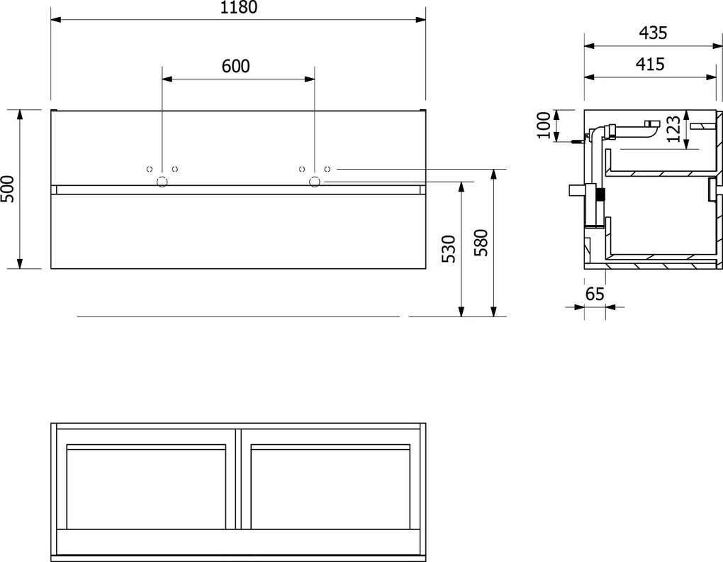 Sapho Sapho, Koupelnový set ODETTA 120, bílá, KSET-058
