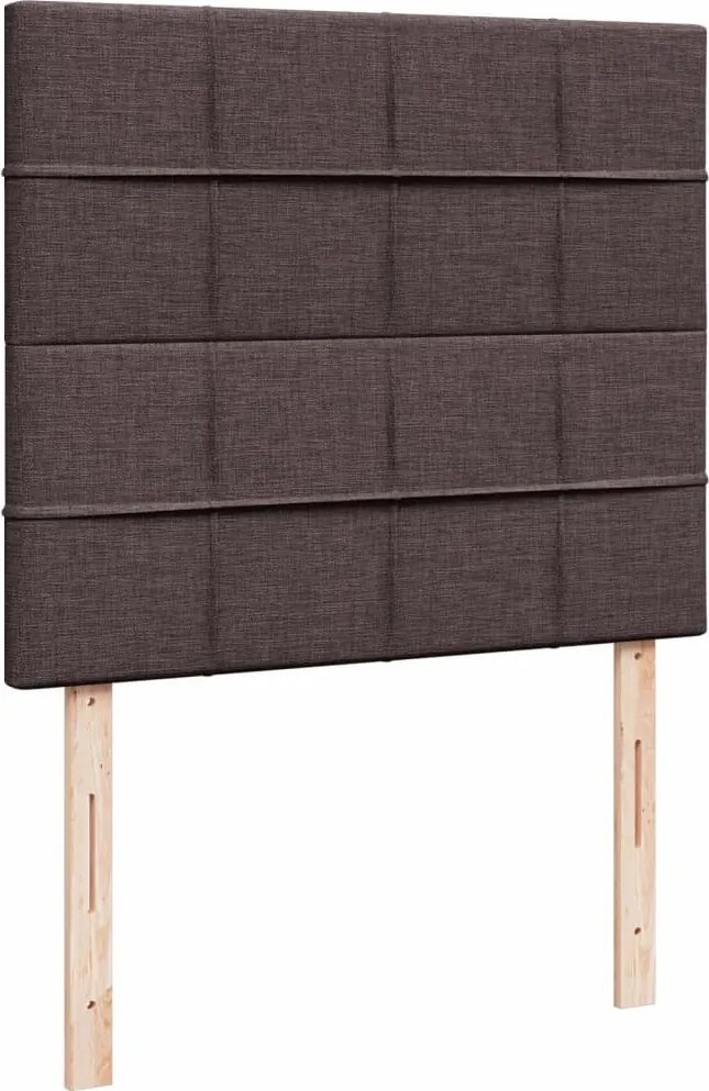 Box spring postel s matrací tmavě hnědá 120x200 cm textil 3291250